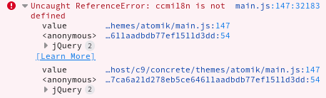 v9: [bug] JavaScript errors on Account pages with Atomik theme · Issue #10016 · concretecms ...