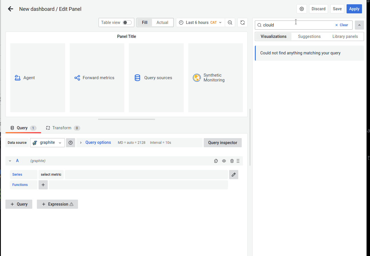 Panel Edit: Search visualization does not show when the name contains "-" · Issue #44547 ...