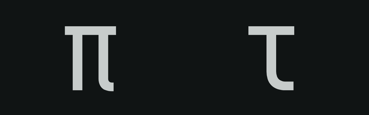 Change the shape of Greek pi and tau to introduce tails · Issue #875 ...