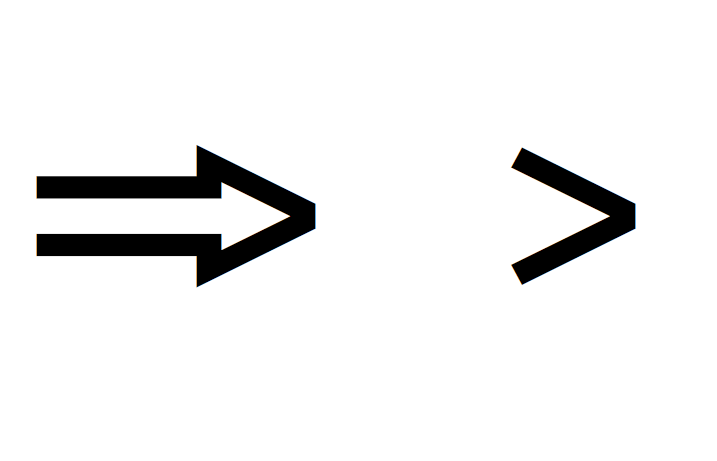 Bigger heads for fat arrow ligatures · Issue #1416 · be5invis/Iosevka · GitHub