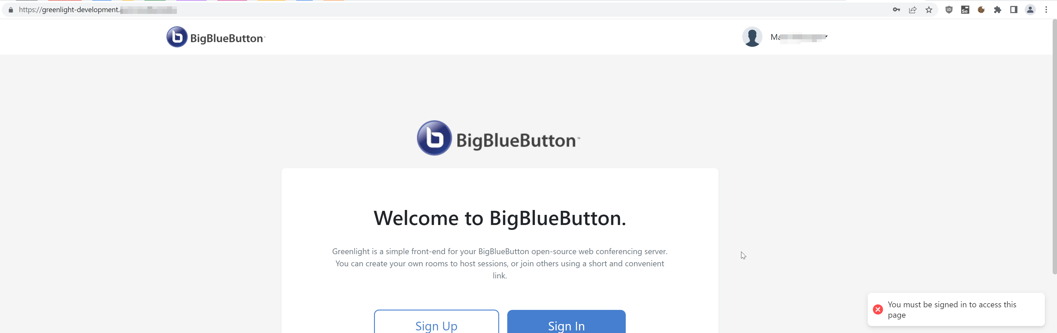 V3: "You must be signed in to access this page" after sign up · Issue #4182 · bigbluebutton ...