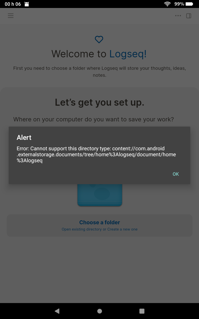 Can't open local folder on Android · Issue #3789 · logseq/logseq · GitHub