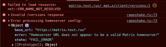 Homeserver Url Does Not Appear To Be A Valid Matrix Homeserver · Issue 23735 · Element Hq 