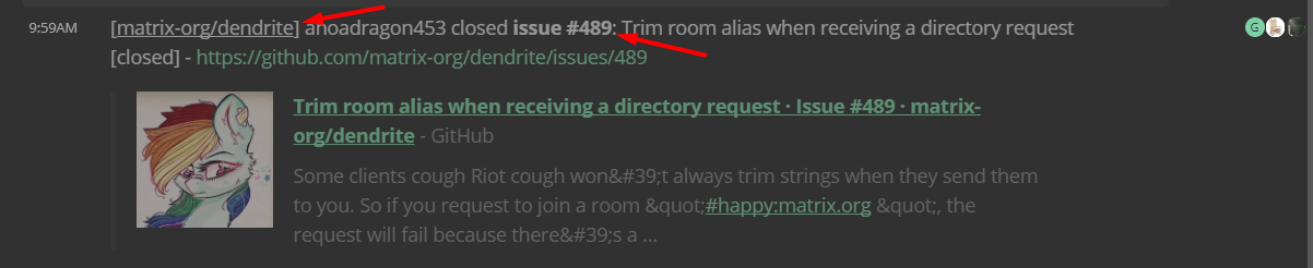 linkify github notifications · Issue #239 · matrix-org/go-neb · GitHub