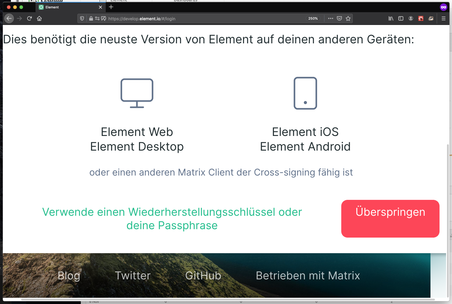 Can not verify session with key-file on lower resolutions or scaled desktop (button missing ...