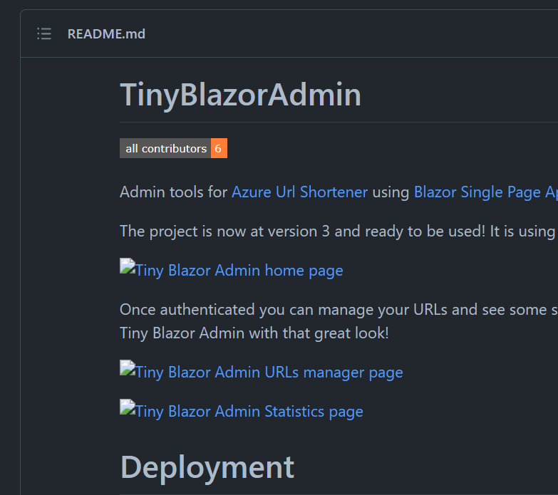All images are missing from the new home page of TinyBlazorAdmin · Issue #477 · microsoft ...