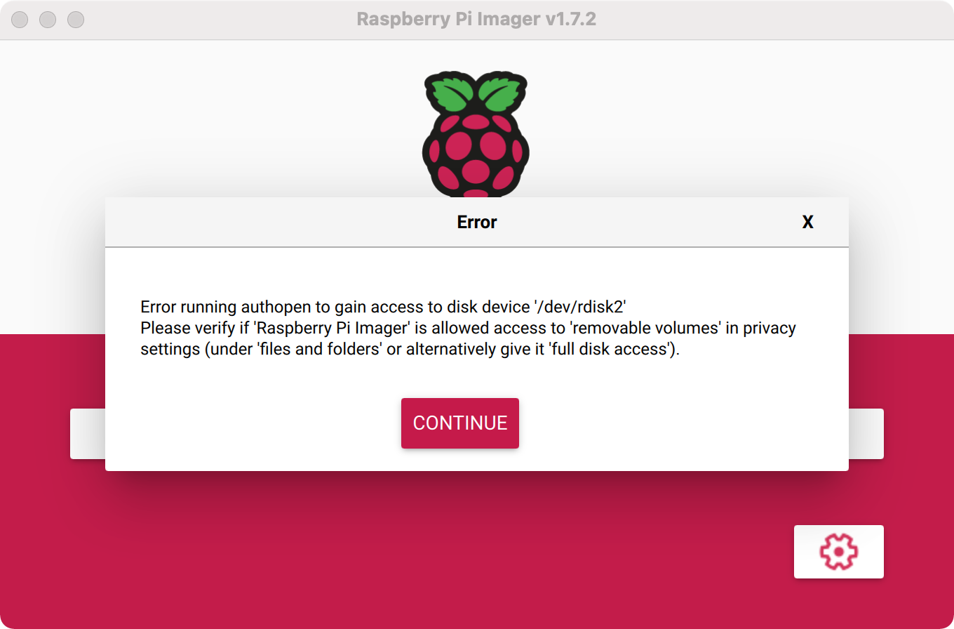 Error running authopen to gain access to disk device '/dev/rdisk2' on macOS · Issue #469 ...