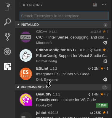 Sections-size of "Extensions" panel not preserved over restarts · Issue ...
