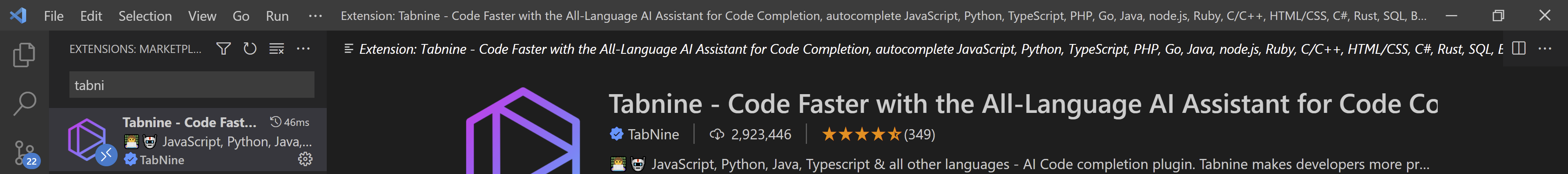 Extension name too long · Issue #715 · codota/tabnine-vscode · GitHub