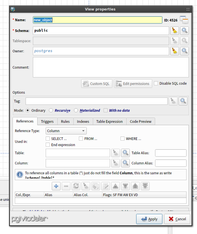 Modal windows too compact, window proportions not saved. · Issue #1133 · pgmodeler/pgmodeler ...
