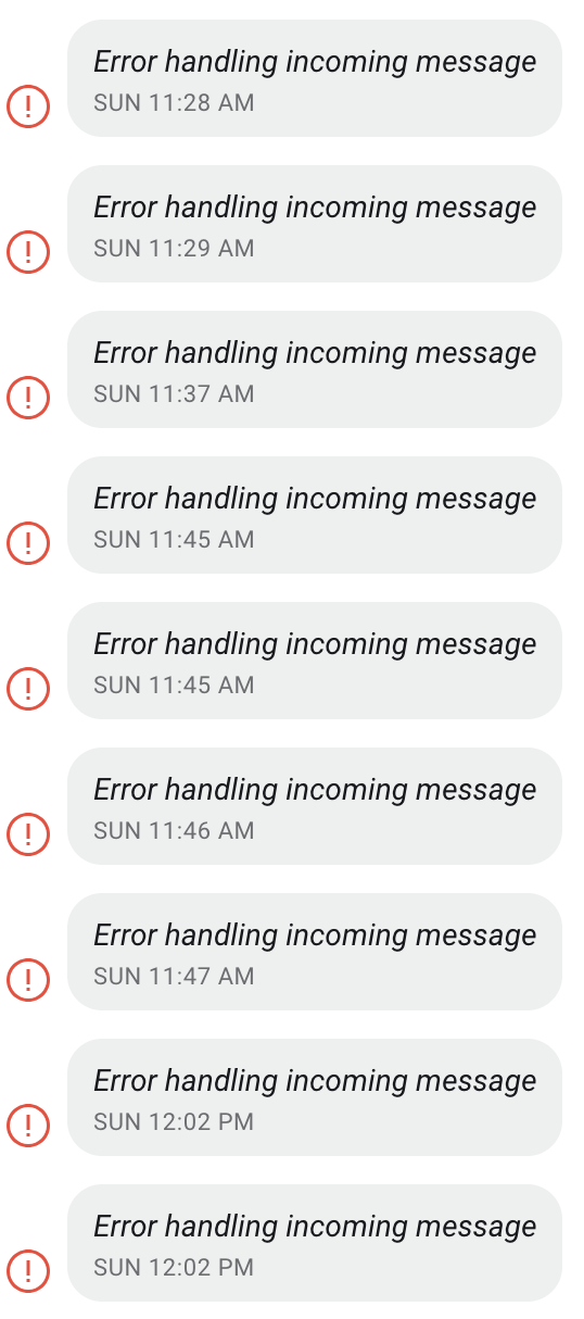 Many spurious "Error handling incoming message" messages · Issue #4160 · signalapp/Signal-iOS ...