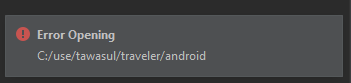 Error opening Android module in Android Studio on Windows · Issue #6043 · flutter/flutter ...
