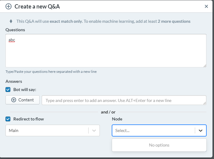 Q&A: Redirect to flow shows no nodes · Issue #918 · botpress/v12 · GitHub