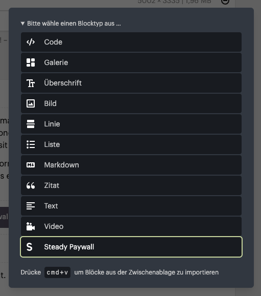 GitHub - mountbatt/kirby-steady-block: Adds a Block to Kirby-CMS to enable the Steady Paywall ...