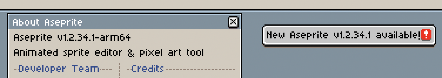 Aseprite reports update available (same version) · Issue #3263 · aseprite/aseprite · GitHub