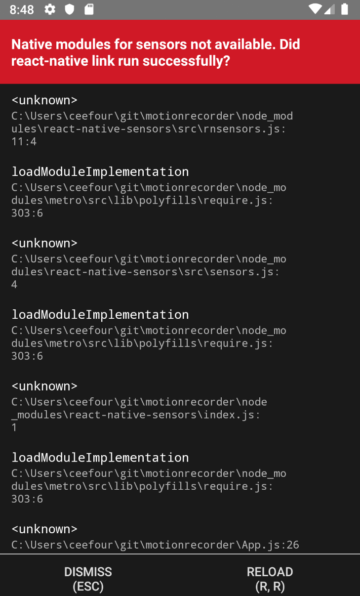 Fix/update to support React Native 0.60+ / AndroidX (error: Native modules for sensors not ...