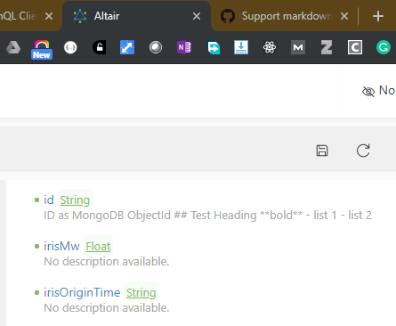 Support markdown in descriptions · Issue #648 · altair-graphql/altair · GitHub