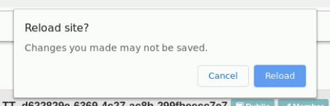 Add “Reload site? Changes you made may not be saved” popup when Form UI fields have unsaved ...
