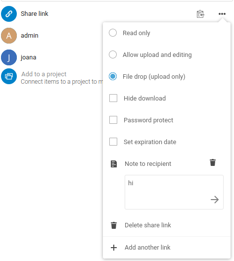 Update share dialog with the latest share option in the server · Issue ...