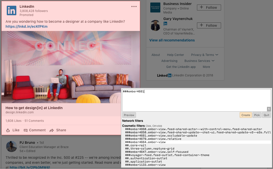Request for new filter for LinkedIn Promoted posts · Issue #3268 · uBlockOrigin/uAssets · GitHub