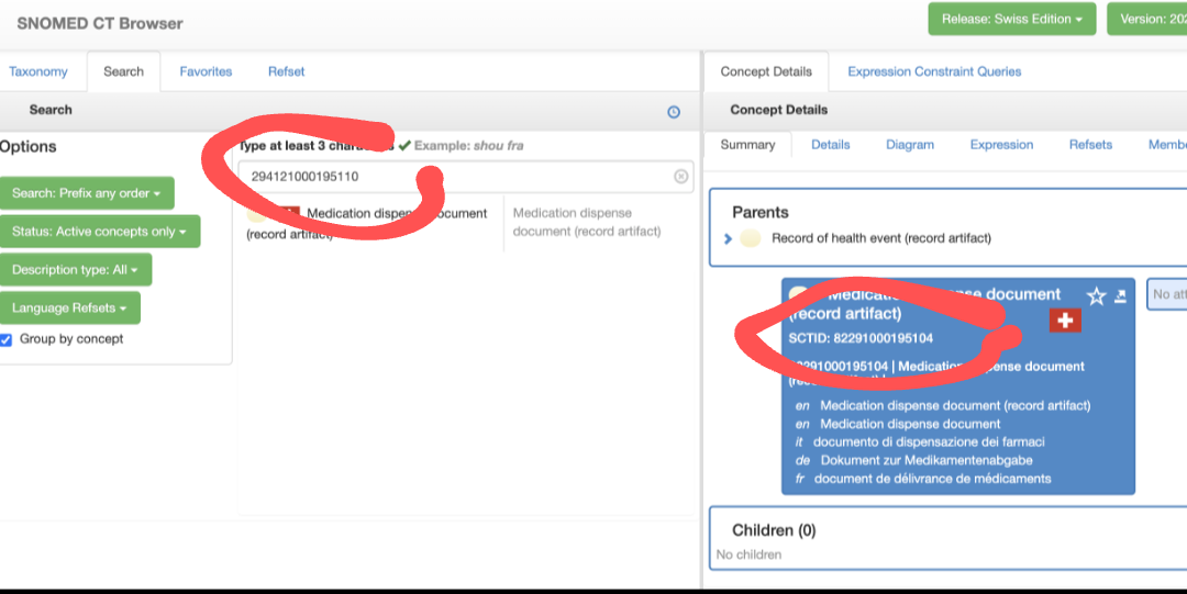MedicationDispense: Snomed CT Code 294121000195110 not valid · Issue #228 · hl7ch/ch-emed · GitHub