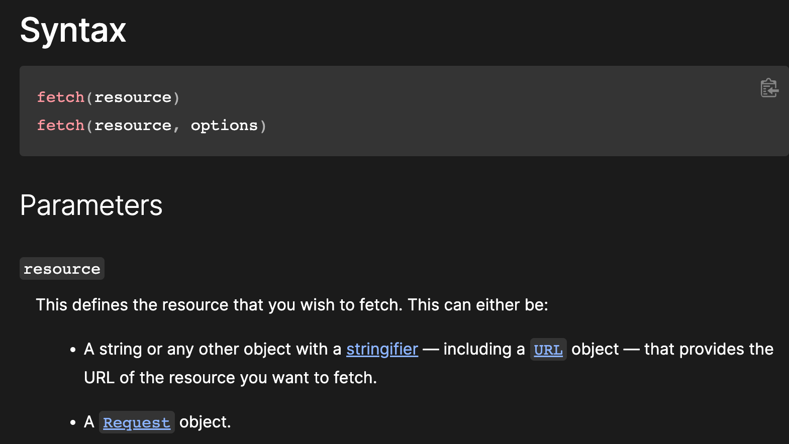 Fetch `resource` Not Accepting Url Or Other Striniable Objects · Issue 1455 · Oven Sh Bun