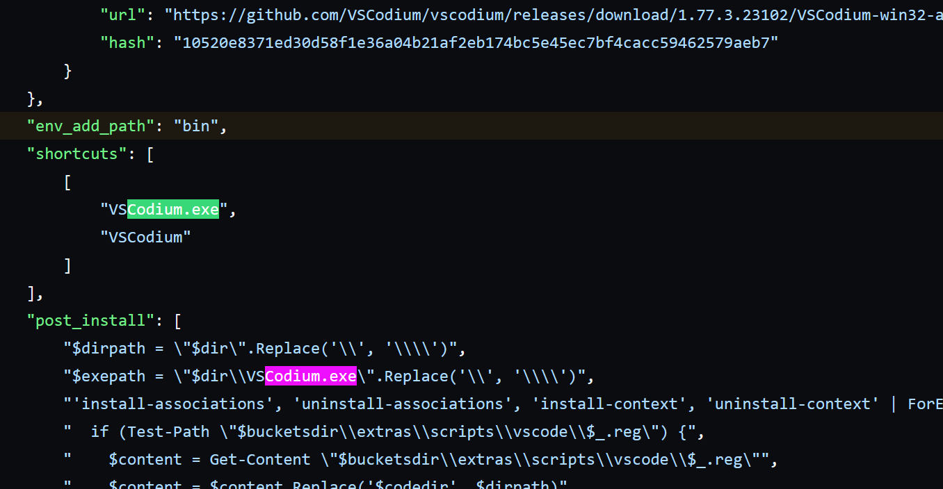 [Request]: Add VSCodium shim · Issue #11248 · ScoopInstaller/Extras · GitHub