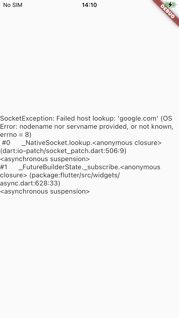 Internetaddresslookup Giving Result Without Internet Connection · Issue 125297 · Flutter