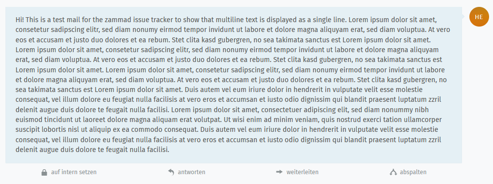 Zammad ignores CSS white-space: pre-wrap; and displays multiline text in a single line · Issue ...