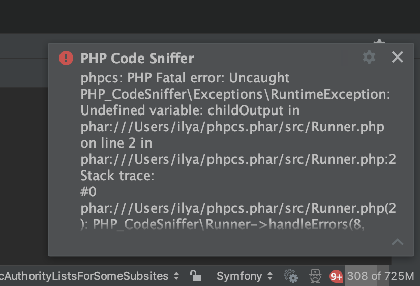 Version 3.4.0 not working correctly in PHPStorm · Issue #2435 · squizlabs/PHP_CodeSniffer · GitHub