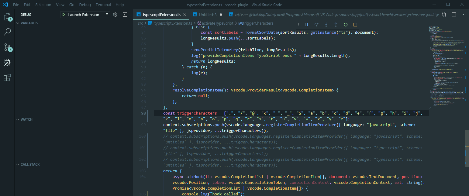 quickSuggestions stop working when triggerCharacters from another ...