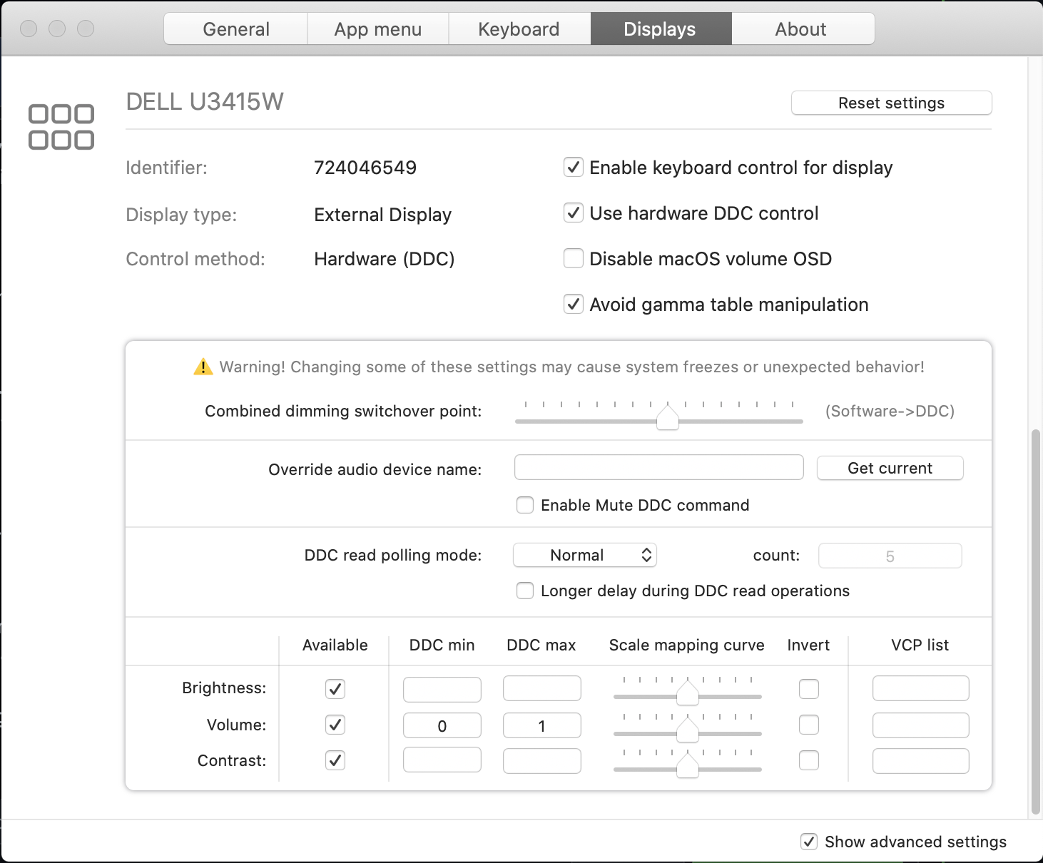 Volume control scaling (Dell U3419W)? · MonitorControl MonitorControl ...