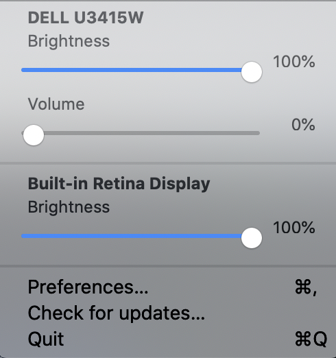 Volume control scaling (Dell U3419W)? · MonitorControl MonitorControl ...