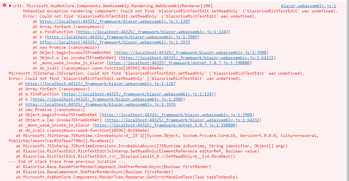 Setting `Readonly` in `RichTextEdit`, now causes an exception to be raised · Issue #2554 ...