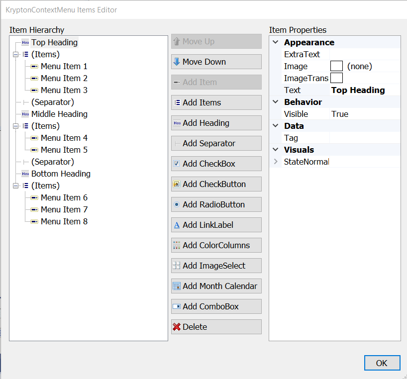 [Bug]: KryptonContextMenu Designer has layout issues · Issue #64 · Krypton-Suite/Standard ...