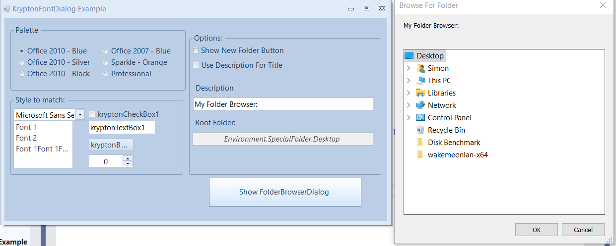 [Feature Request]: "FolderBrowser Dialog" is in the Main Forms elements - Where is Kryptons ...