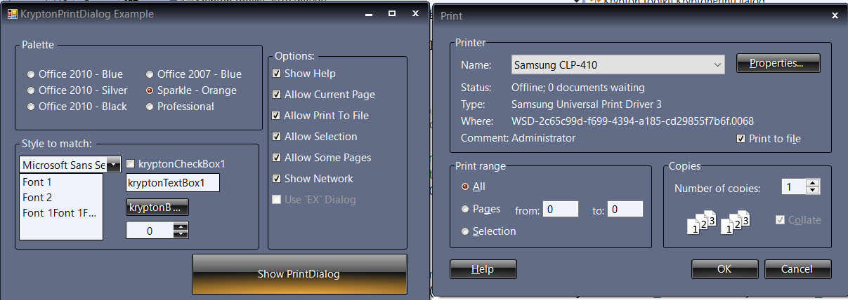 [Feature Request]: "Print Dialog" is in the Main Forms elements - Where is Kryptons' Standard ...