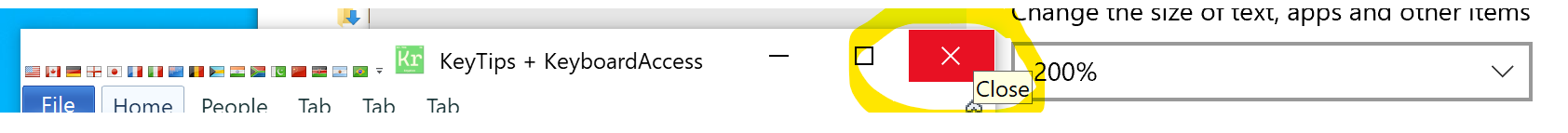 [Bug]: Wrong Ribbon Form Height when Windows is using scaling; e.g. 200 ...