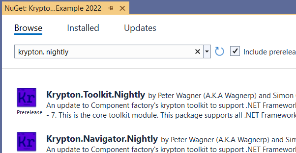 [Doc update]: `*.Nightly` builds are no longer visible in Visual Studio · Issue #904 · Krypton ...