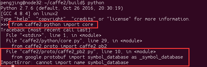 ImportError: cannot import name symbol_database · Issue #2403 · facebookarchive/caffe2 · GitHub