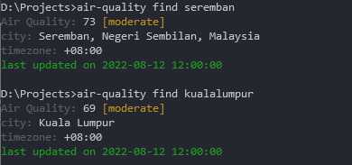 GitHub - izqalan/air-quality-index: air quality index reader cli