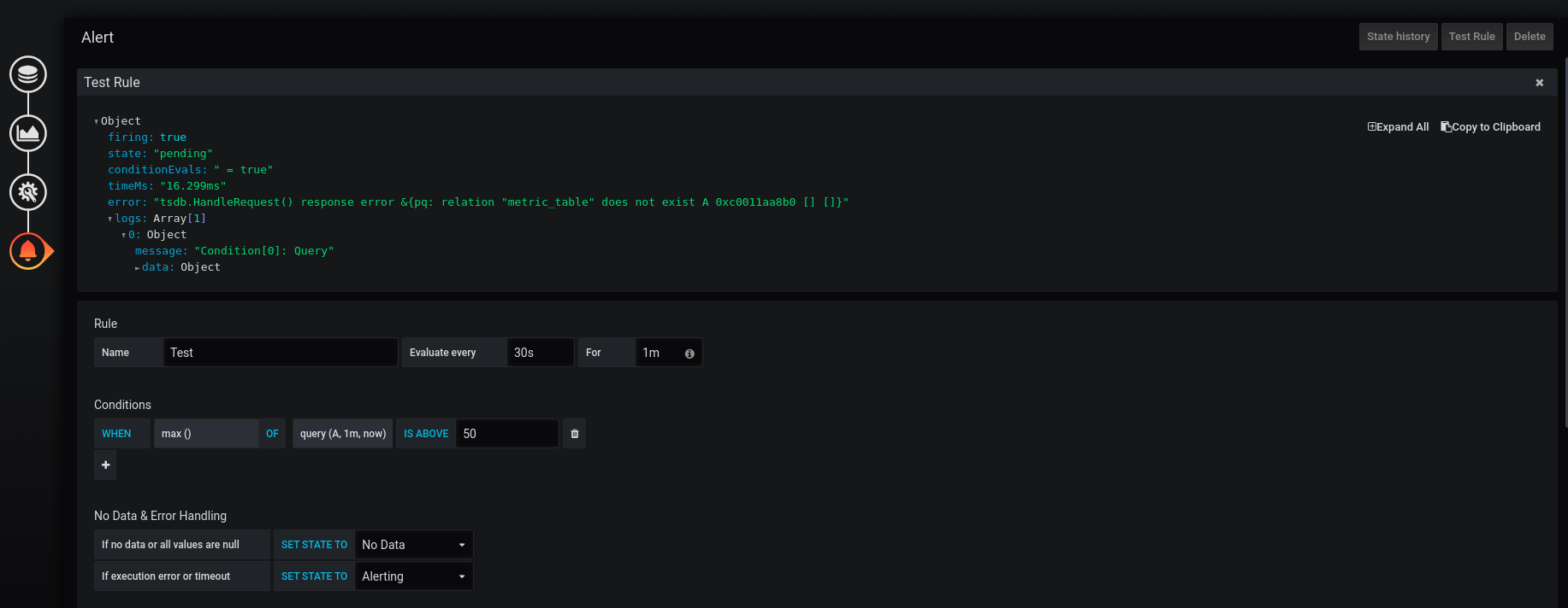 Tsdb Handlerequest Response Error And{pq Relation Metric Table Does