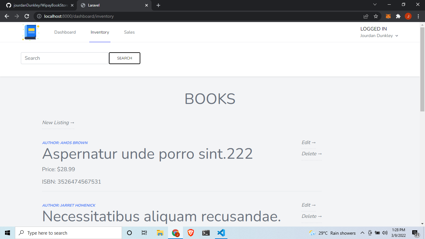 GitHub - jourdanDunkley/WipayBookStore