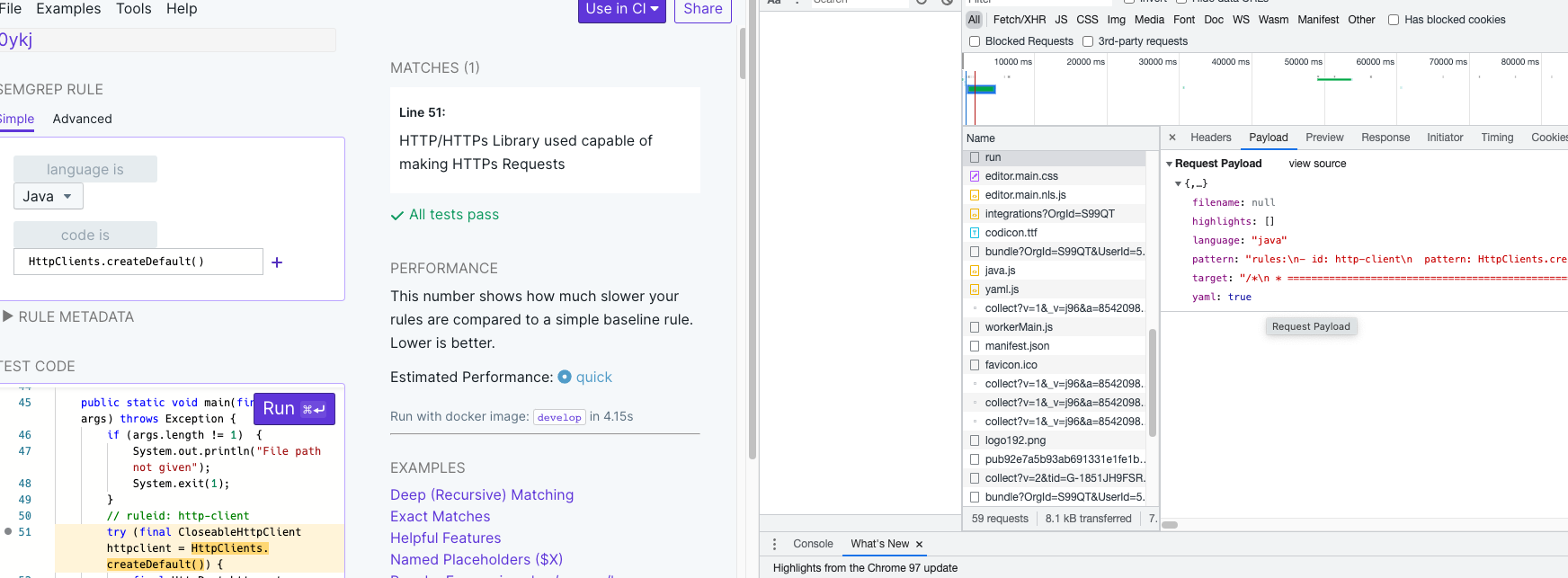 Semgrep playground fails to run from defined branch on page load · Issue #4599 · semgrep/semgrep ...