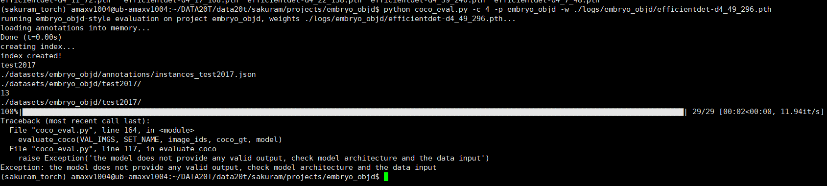 the model does not provide any valid output, check model architecture and the data input · Issue ...