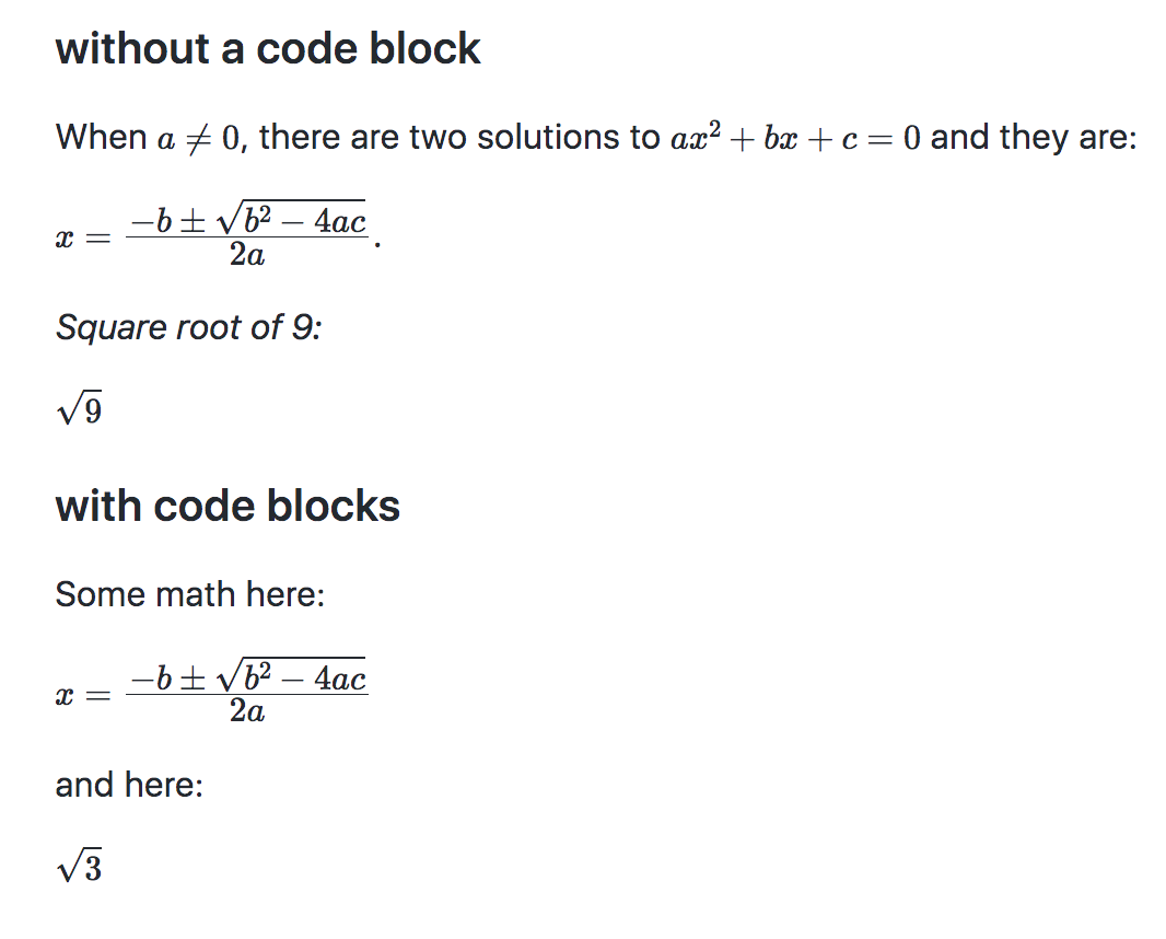 Markdown math not working properly · community · Discussion #19953 · GitHub