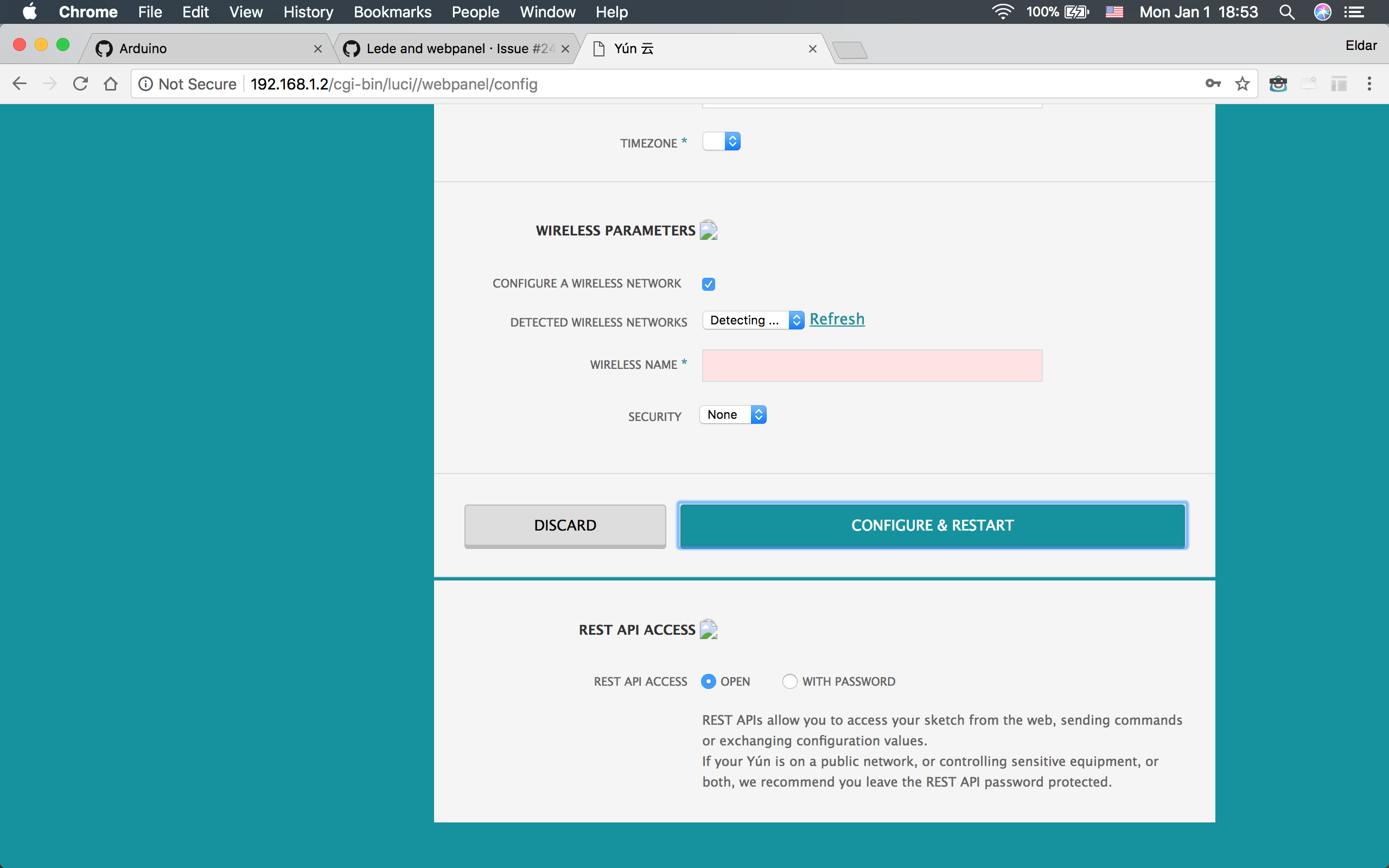 Lede and webpanel · Issue #24 · arduino/YunWebUI · GitHub