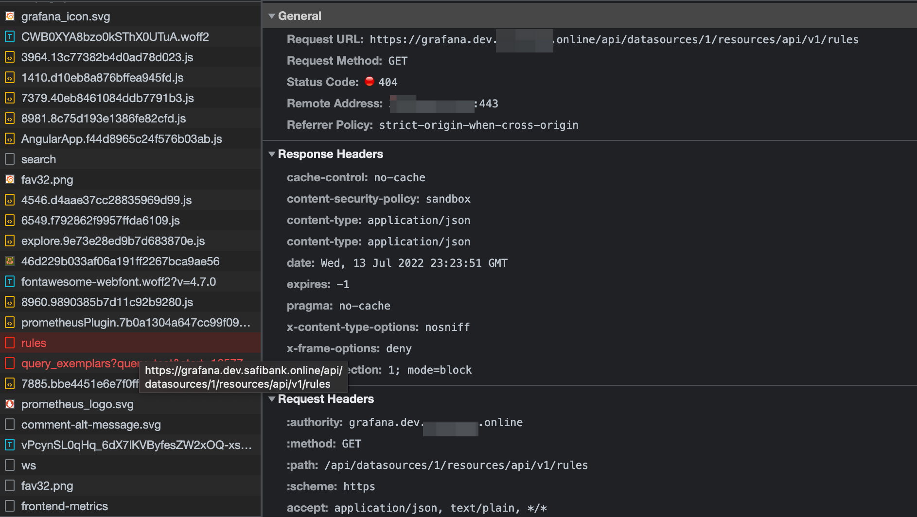 The requested URL /v1/projects/myproject/location/global/prometheus/api/v1/rules was not found ...