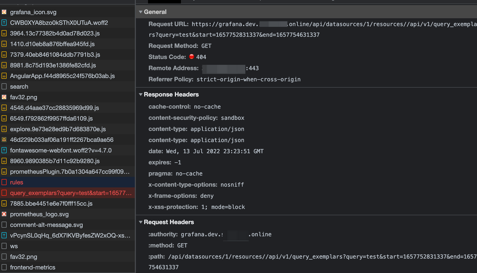 The requested URL /v1/projects/myproject/location/global/prometheus/api/v1/rules was not found ...