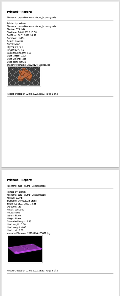 Printjob Report · Issue #154 · OllisGit/OctoPrint-PrintJobHistory · GitHub